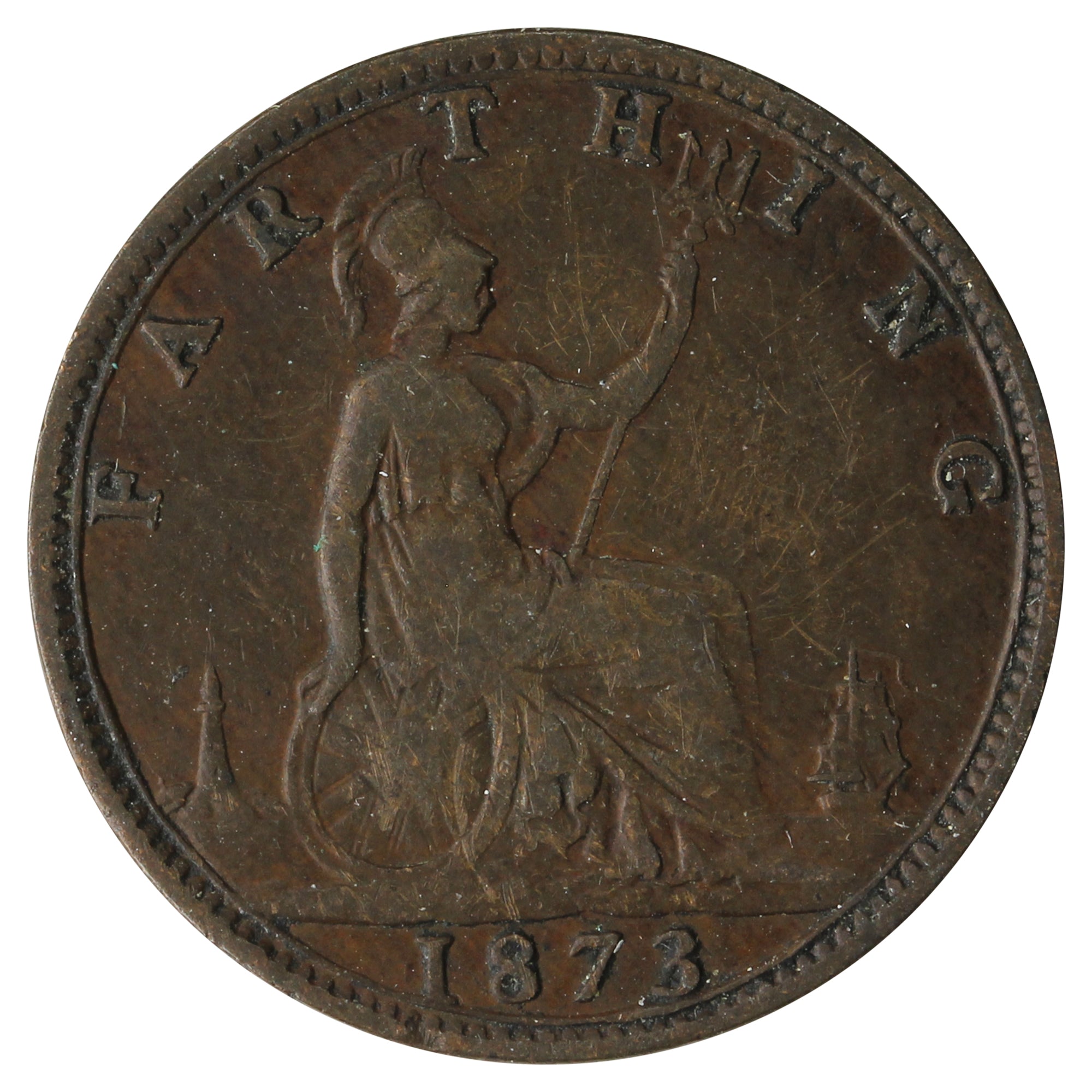 Great Britain 1873 Farthing VF-EF (VF30) – Colonial Acres Coins