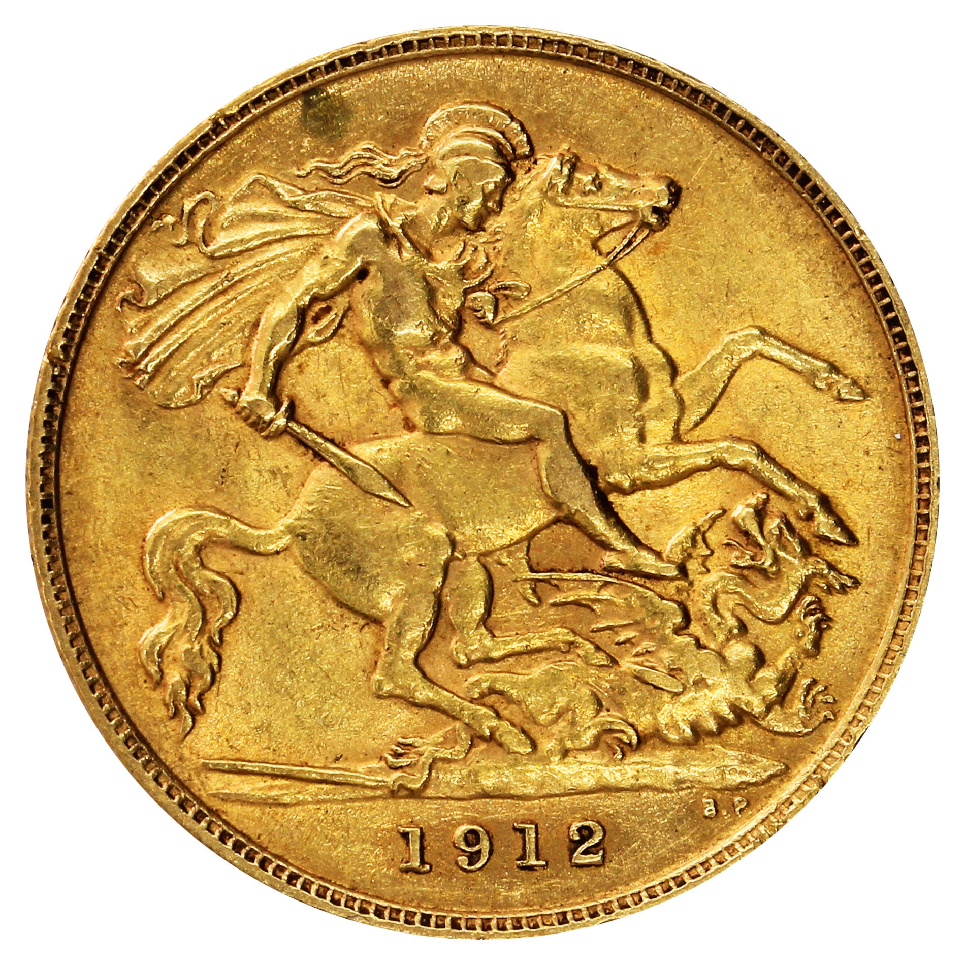 Great Britain 1912 Gold 1/2 Sovereign Almost Uncirculated (AU50 ...