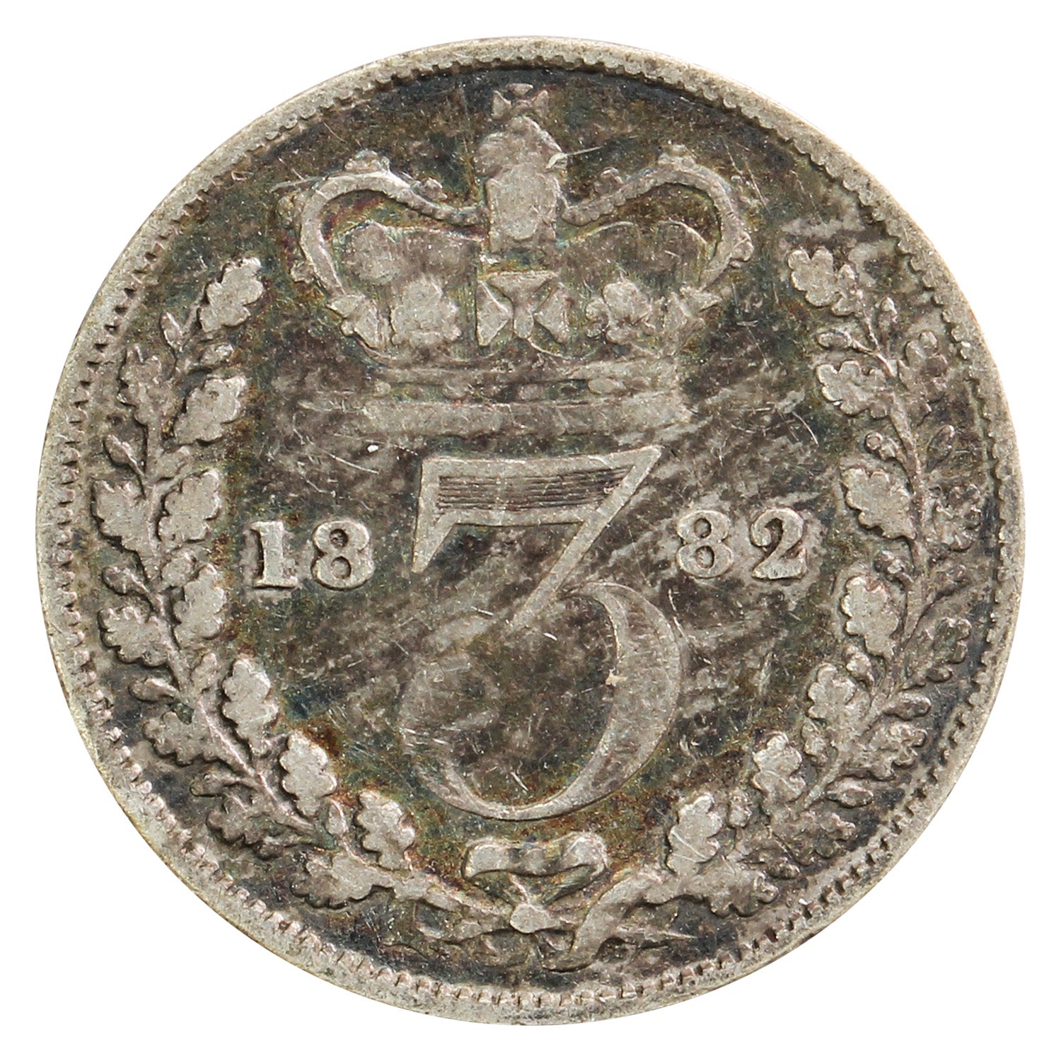Great Britain 1882 3 Pence VG-F (VG10) – Colonial Acres Coins