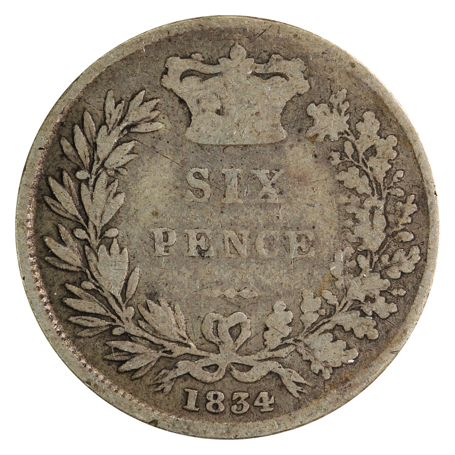 Great Britain 1834 6 Pence Very Good (VG-8) – Colonial Acres Coins