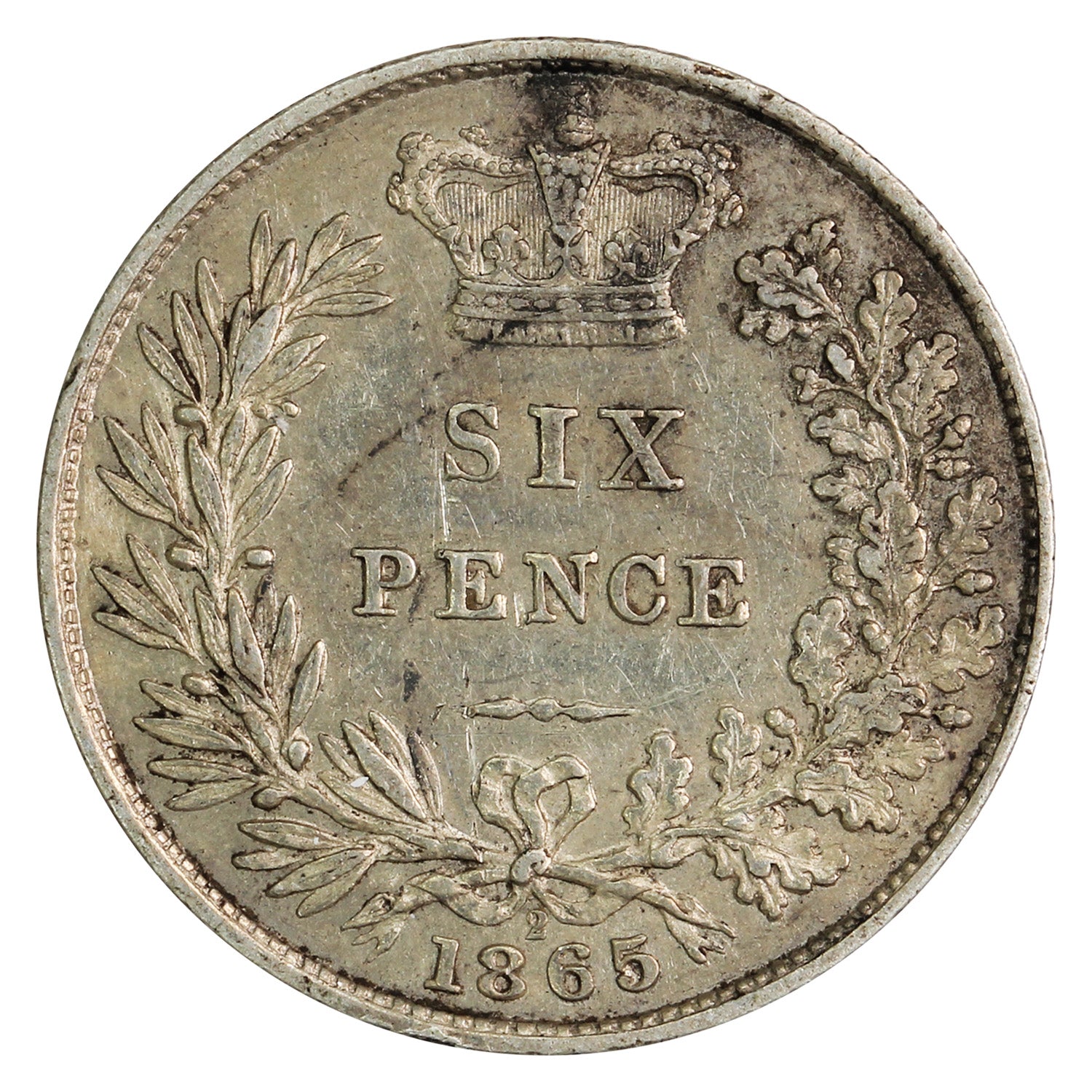 Great Britain 1865 Die #2 6 Pence Very Fine (VF20) – Colonial Acres Coins