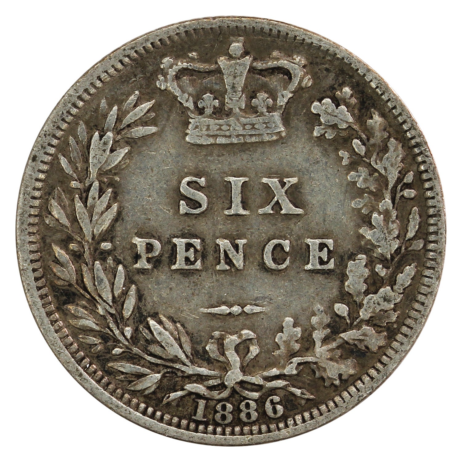 Great Britain 1886 6 Pence Fine (F12) – Colonial Acres Coins