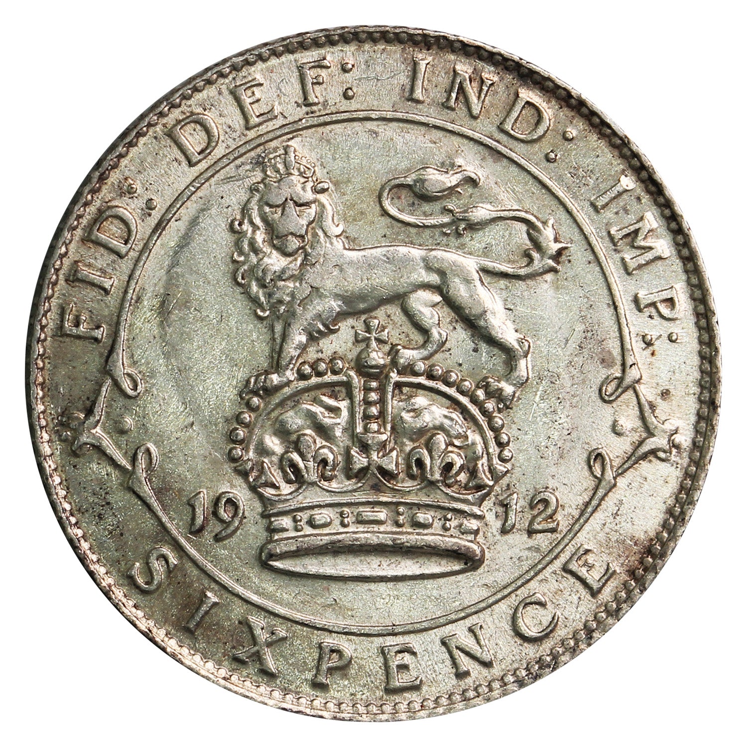 Great Britain 1912 6 Pence Almost Uncirculated (AU50) – Colonial Acres ...