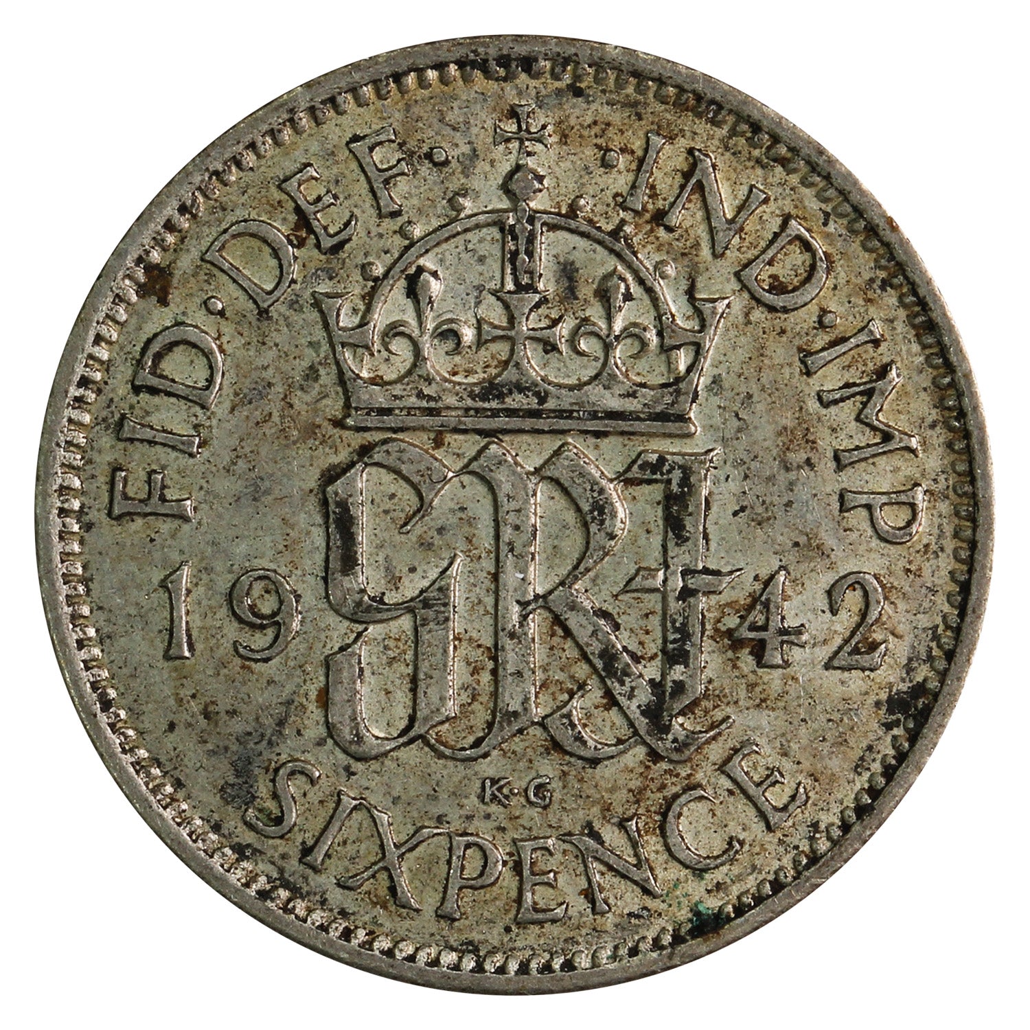 Great Britain 1942 6 Pence Circulated – Colonial Acres Coins