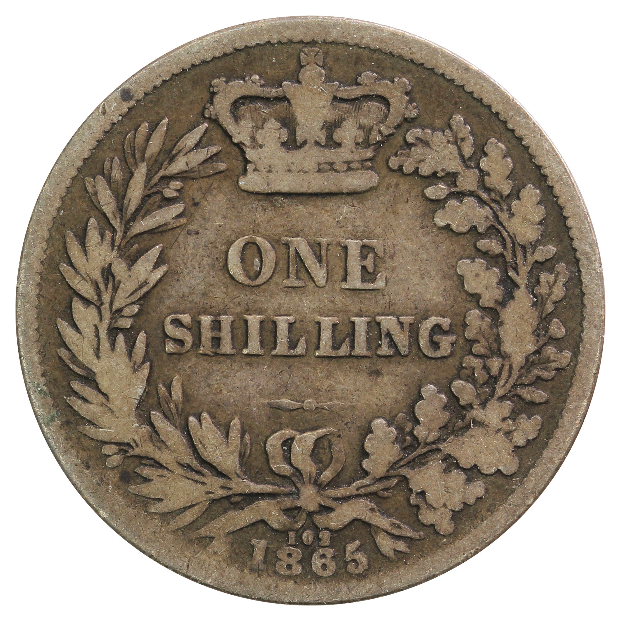 Great Britain 1865 Die #102 Shilling Very Good (VG8) – Colonial Acres Coins