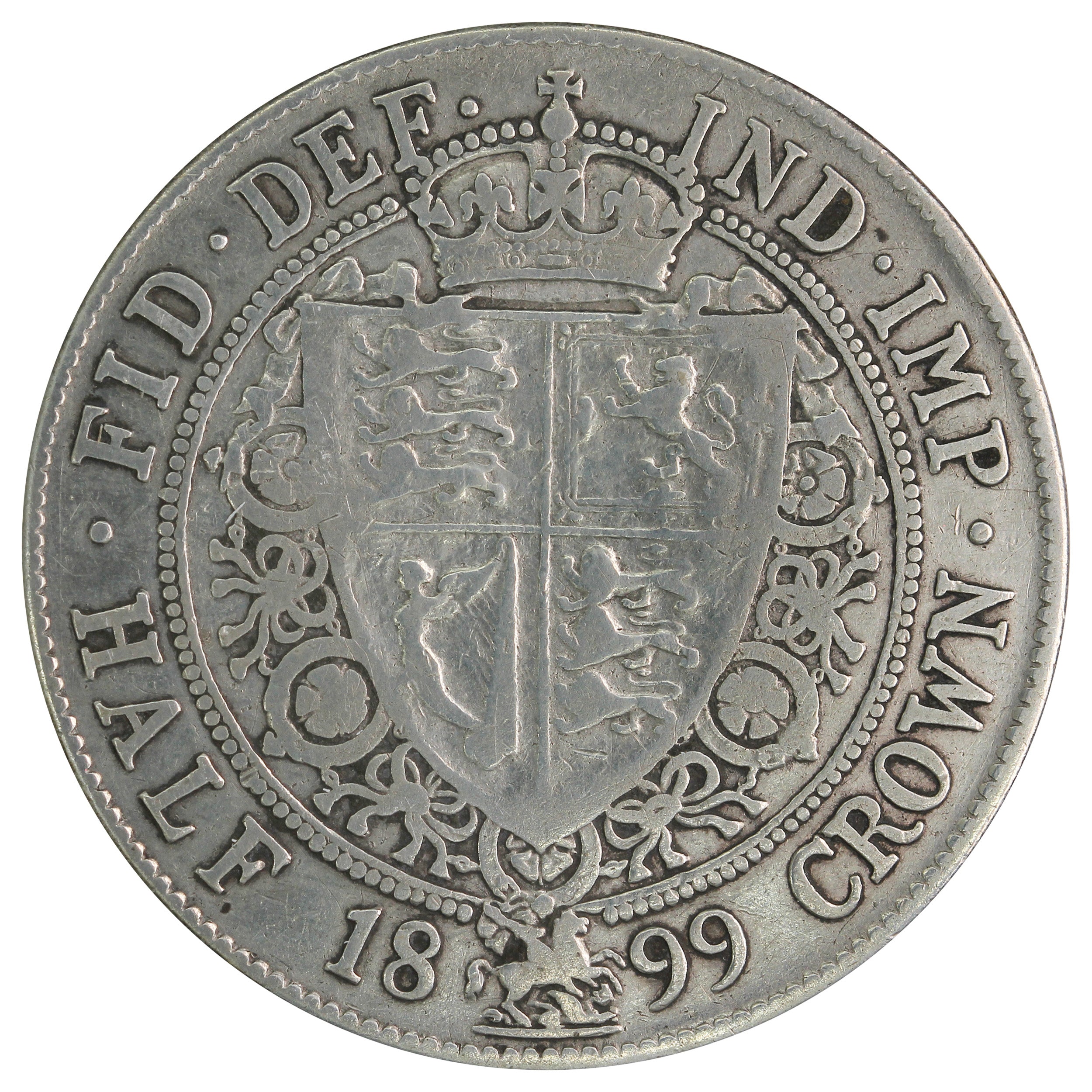 Great Britain 1899 1/2 Crown Fine (F12) – Colonial Acres Coins