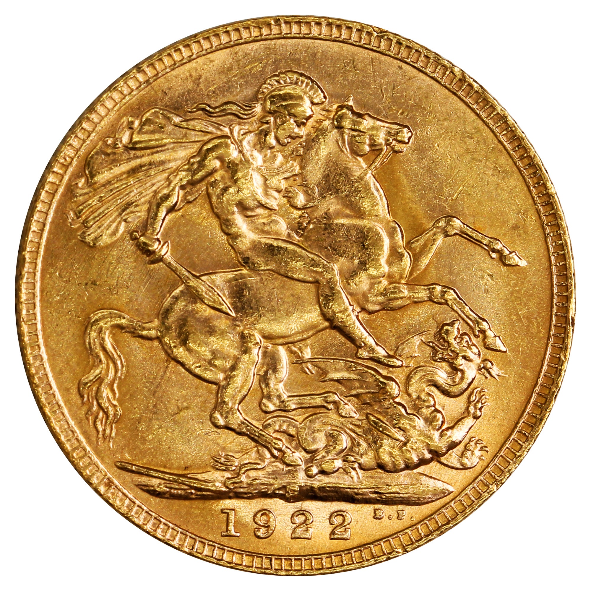 Australia 1922P Gold Sovereign Brilliant Uncirculated (MS63) – Colonial Acres Coins
