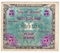Germany 1944 5 Mark Note, EF – Colonial Acres Coins