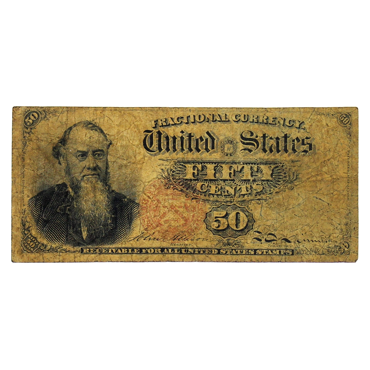 USA 1863 50 Cent Fractional Currency Note, Pick #120, F – Colonial ...