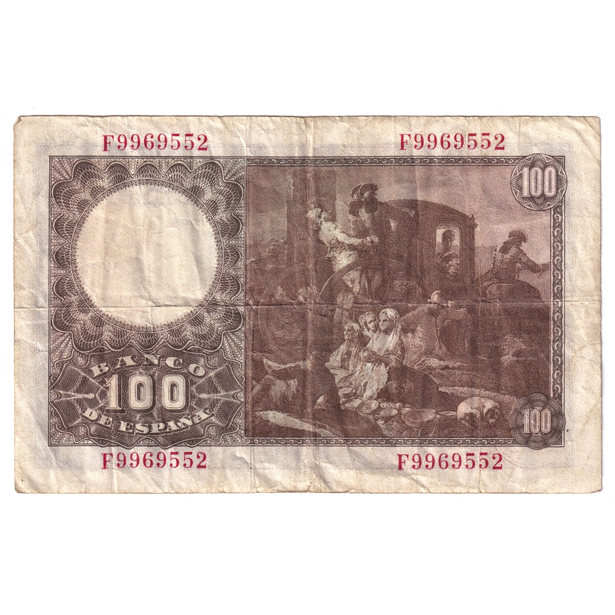 Spain Note 1948 100 Pesetas, VF – Colonial Acres Coins