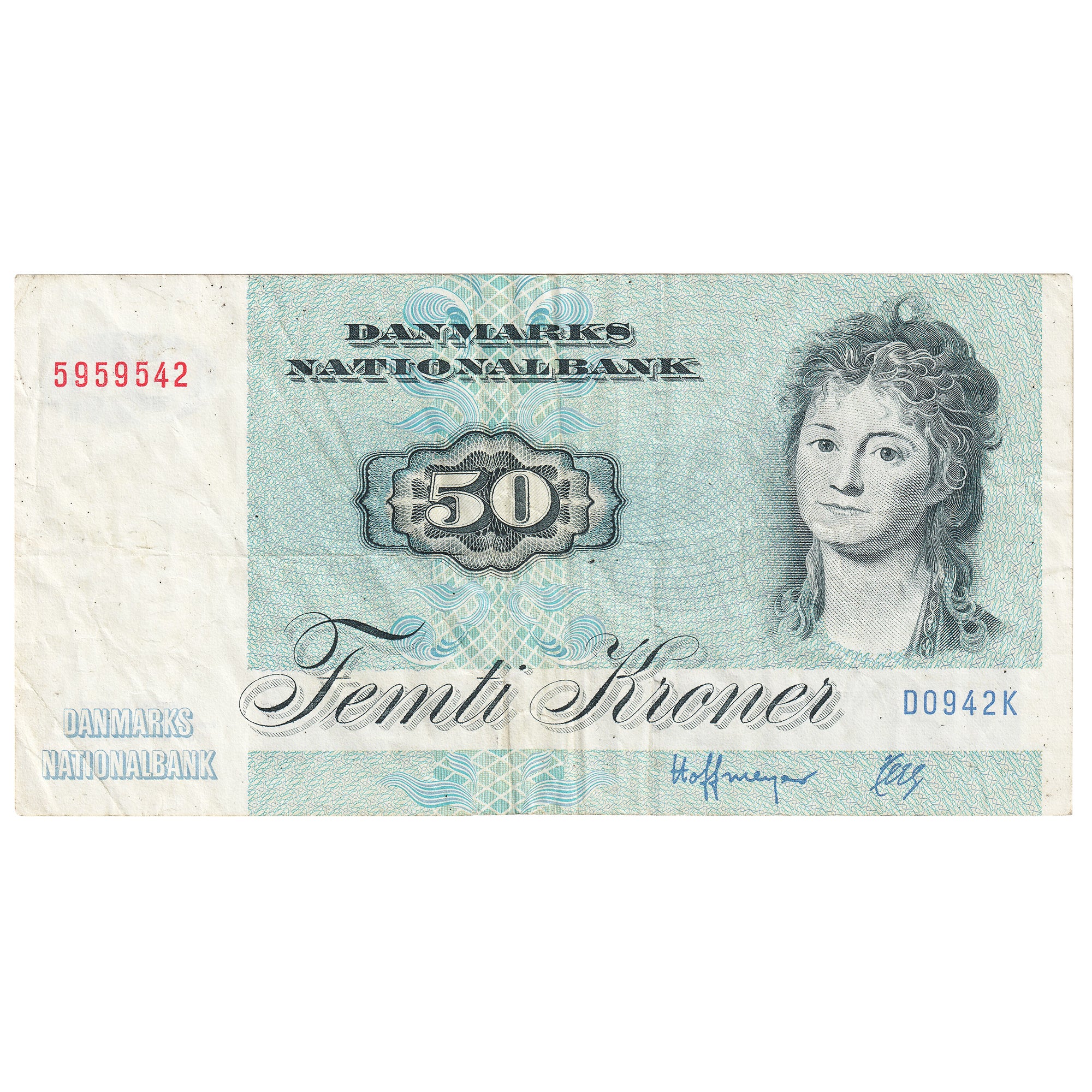 Denmark 1994 50 Kroner Note, Pick #50k, VF – Colonial Acres Coins