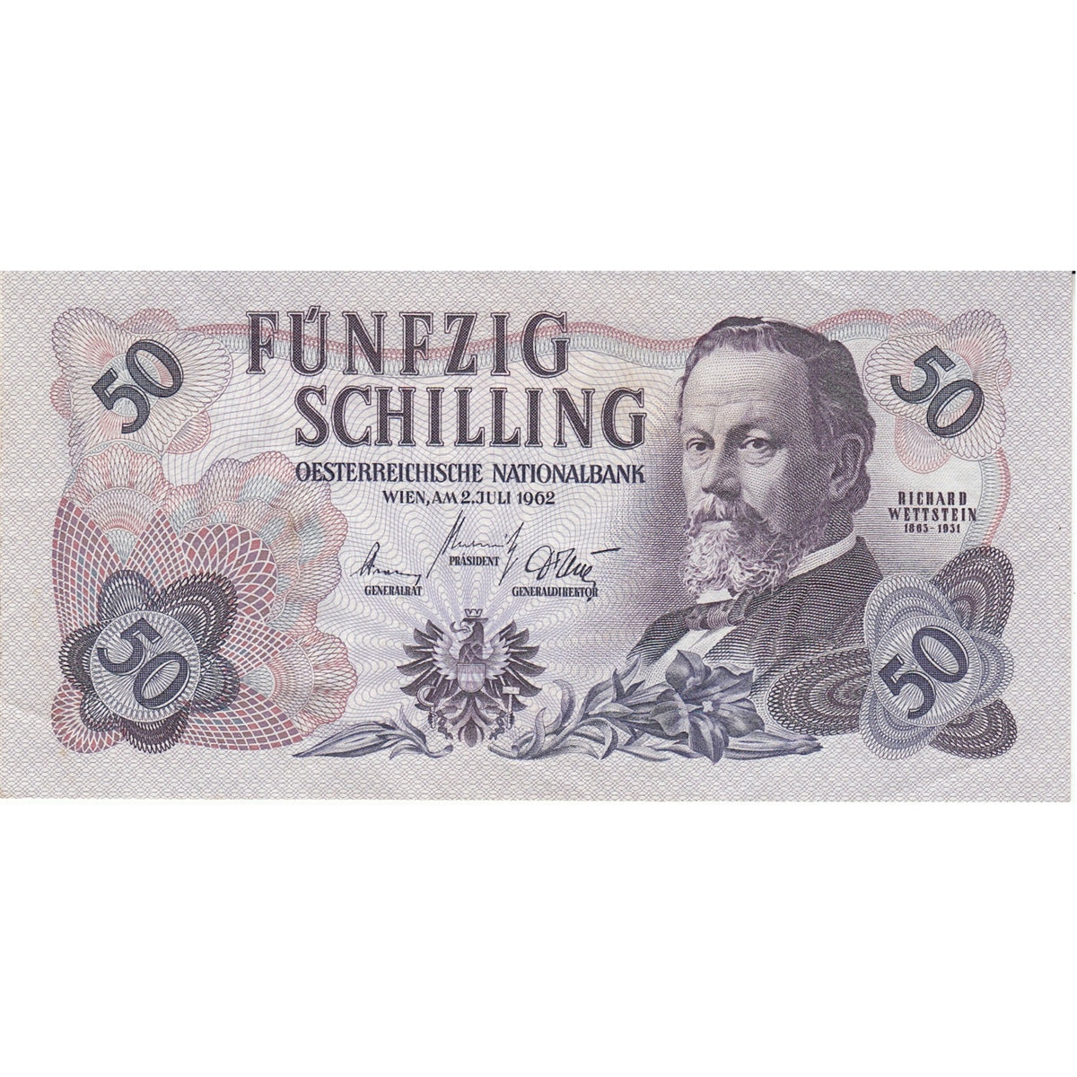 Austria Note 1962 50 Schilling, AU – Colonial Acres Coins