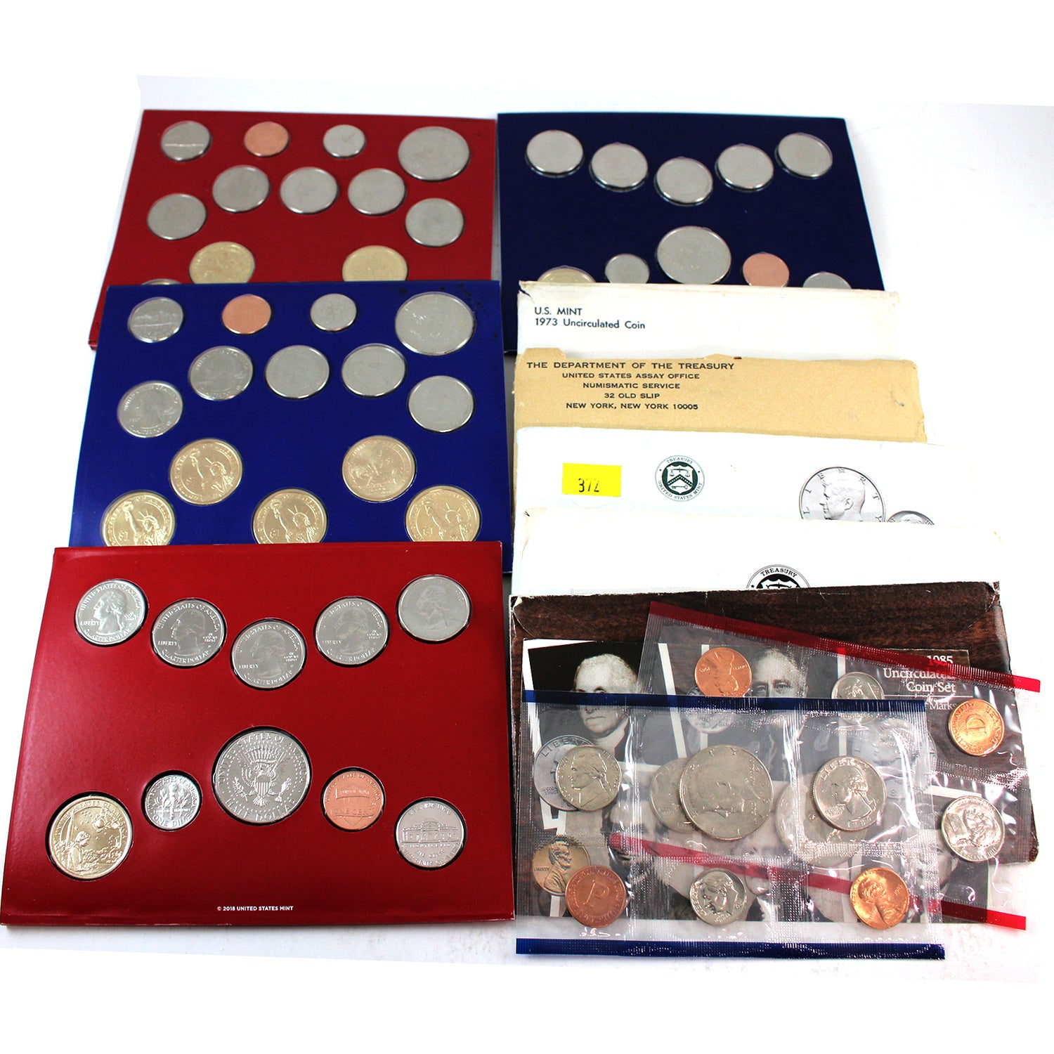 Lot of 9x 1927-2019 USA Mint Sets, 9Pcs (Doubles) – Colonial Acres Coins