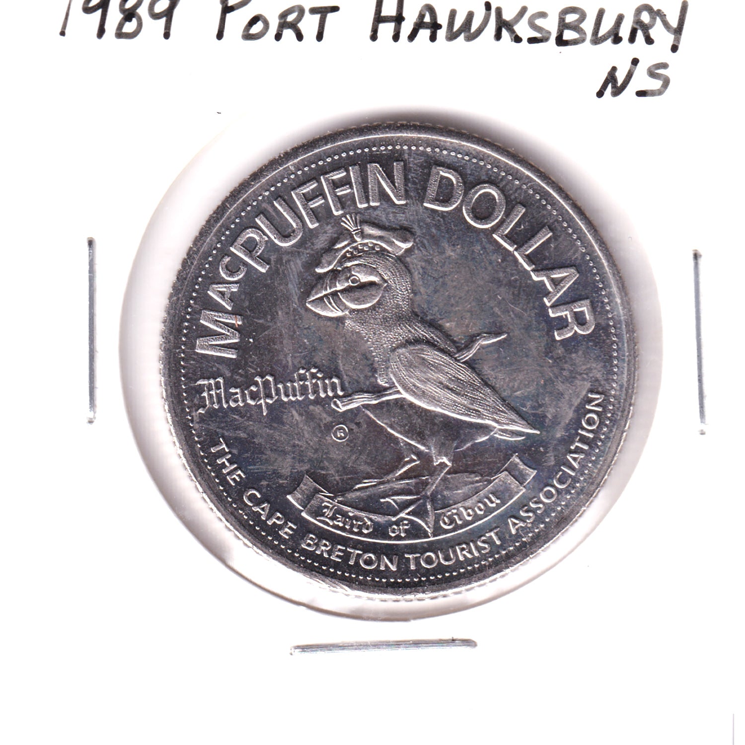 1989 Port Hawksburn, NS McPuffin Centennial Dollar Token – Colonial ...