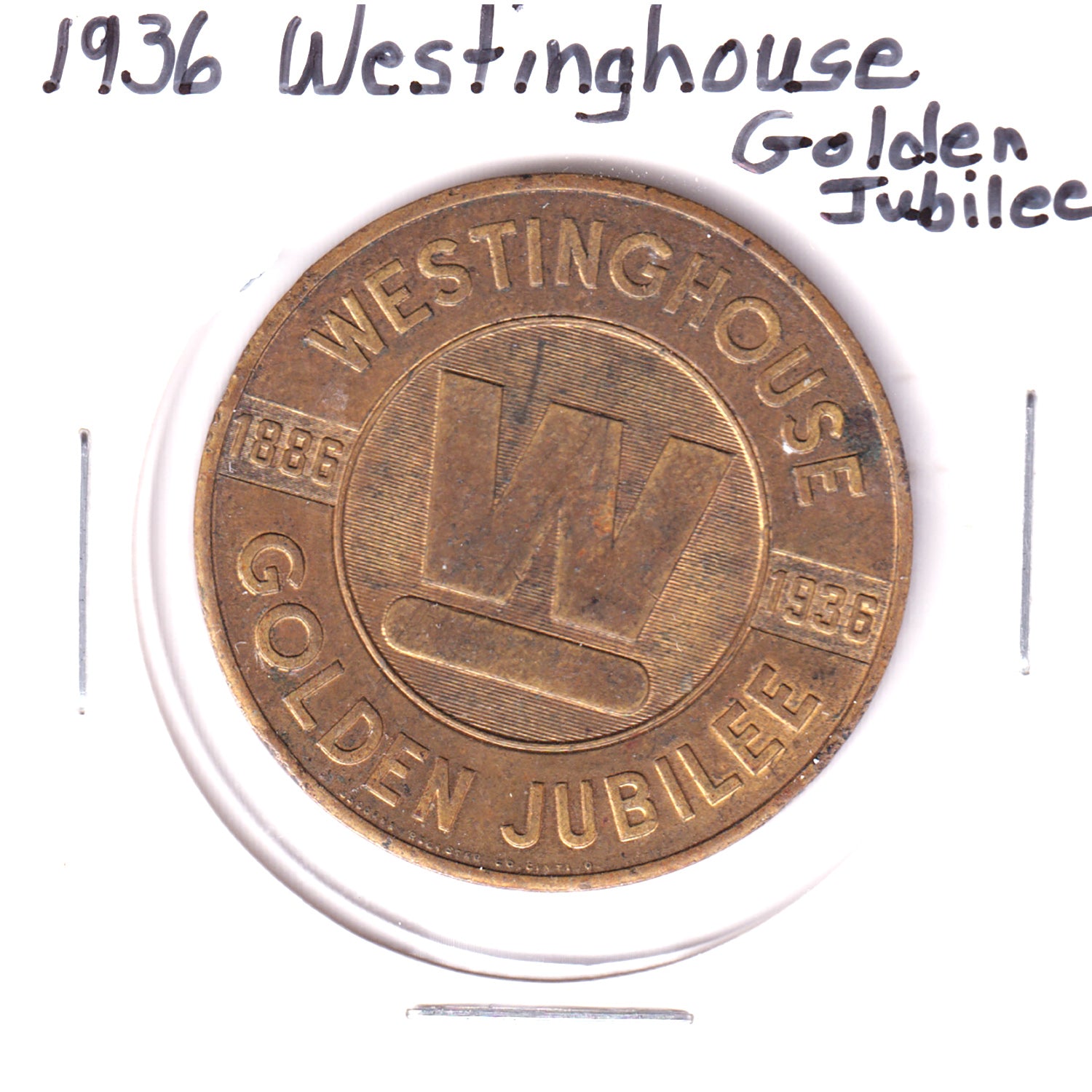 1936 Westinghouse Golden Jubilee Token – Colonial Acres Coins