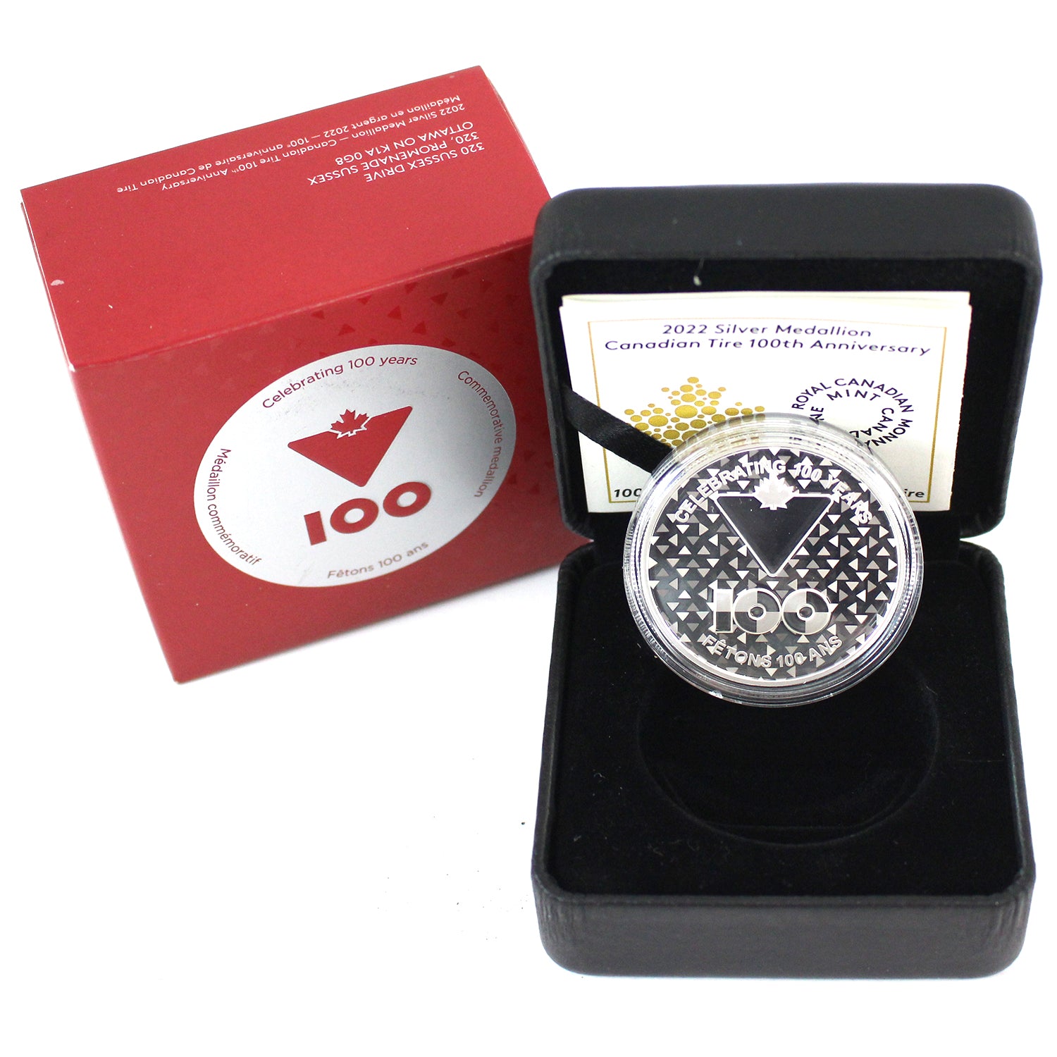 2022 100th Anniversary Canadian Tire Medallion 1oz .999 Fine Silver (N ...