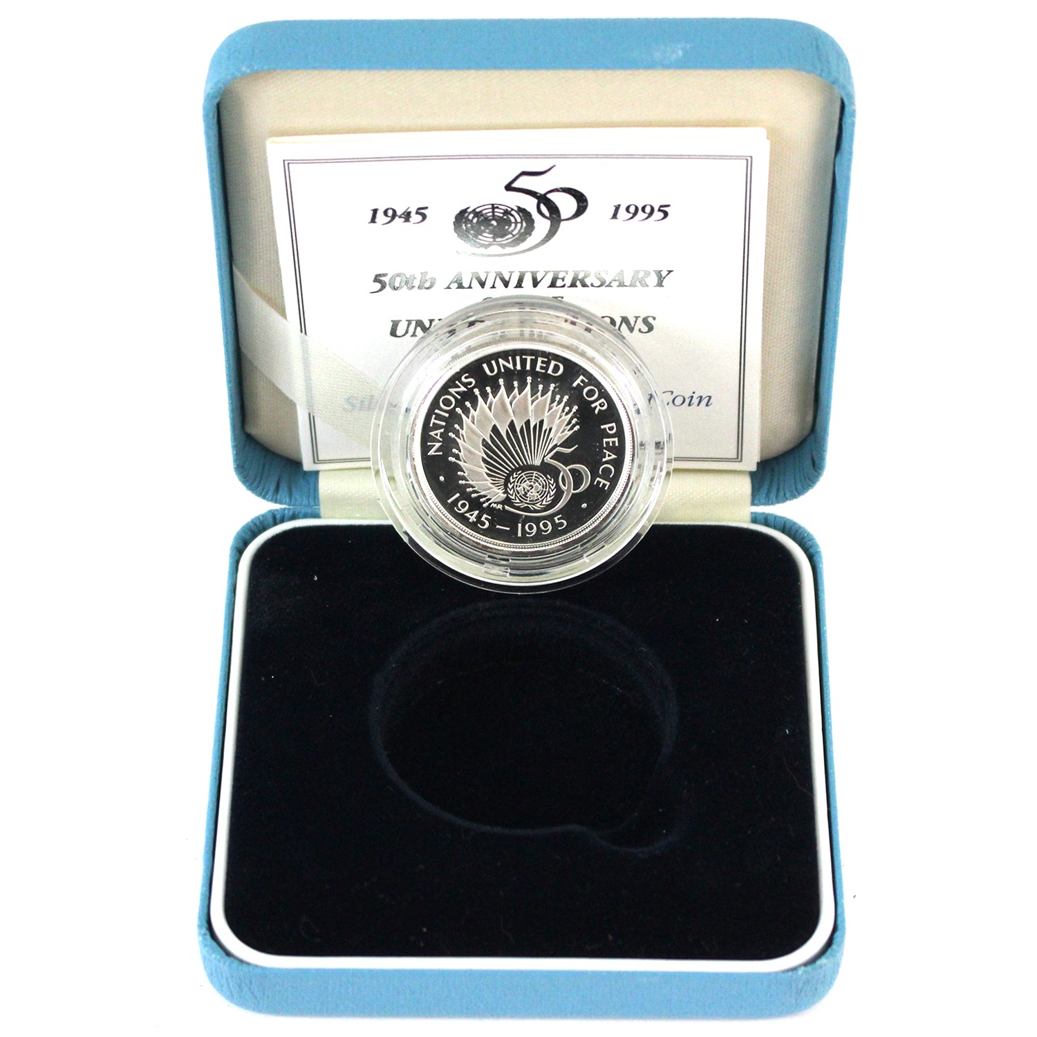 1995 Great Britain 2 Pounds 50th Anniversary of the United Nations Sil ...