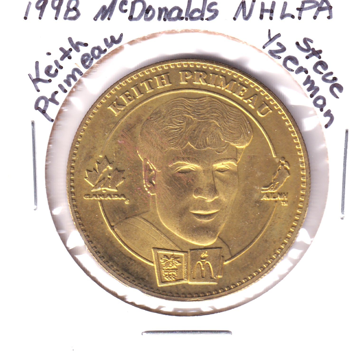 1998 McDonalds NHLPA Keith Primeau & Steve Yzerman Token – Colonial ...