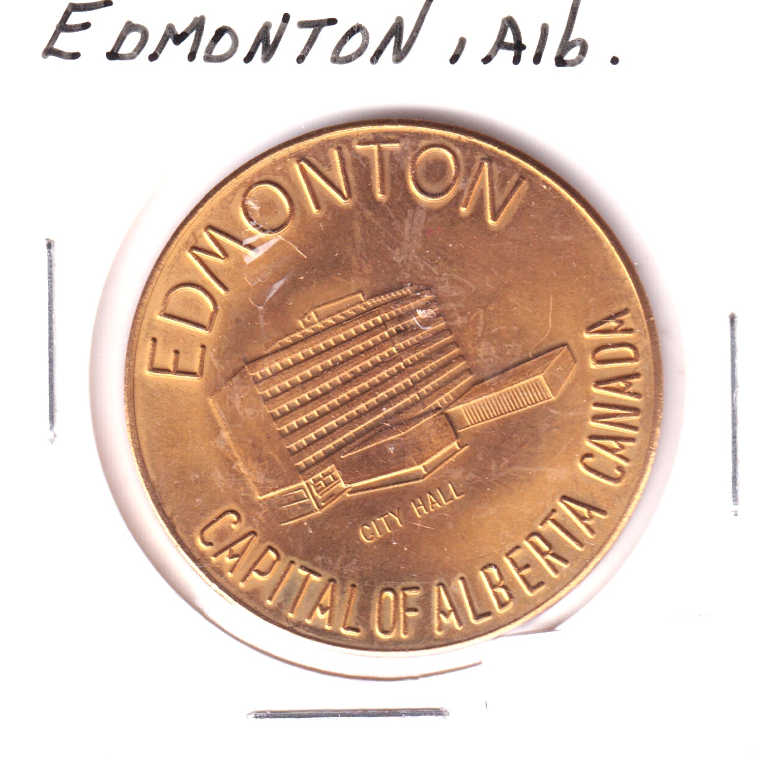 Edmonton, AB City Hall Token – Colonial Acres Coins