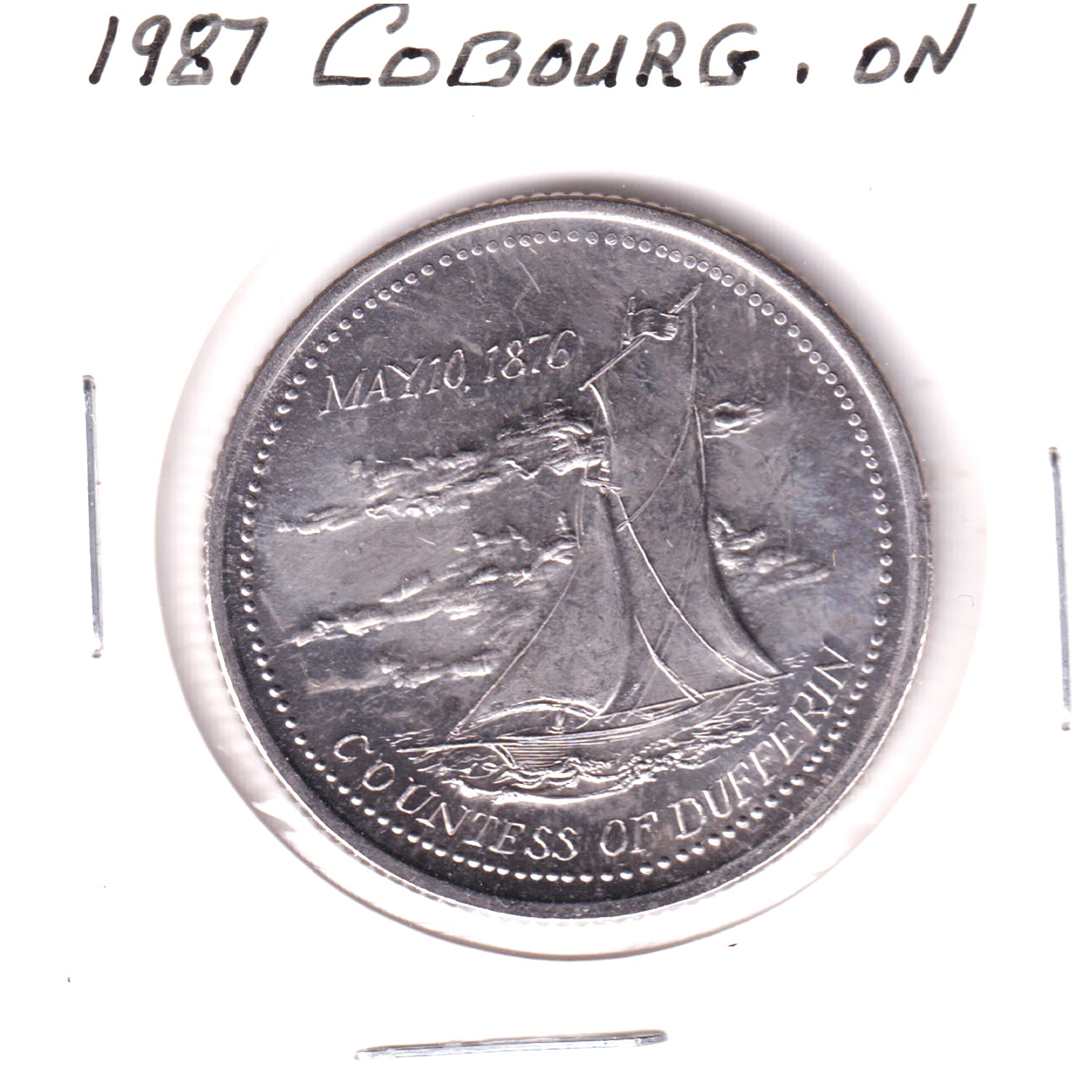 1987 Cobourg, ON Countess of Dufferin Token – Colonial Acres Coins