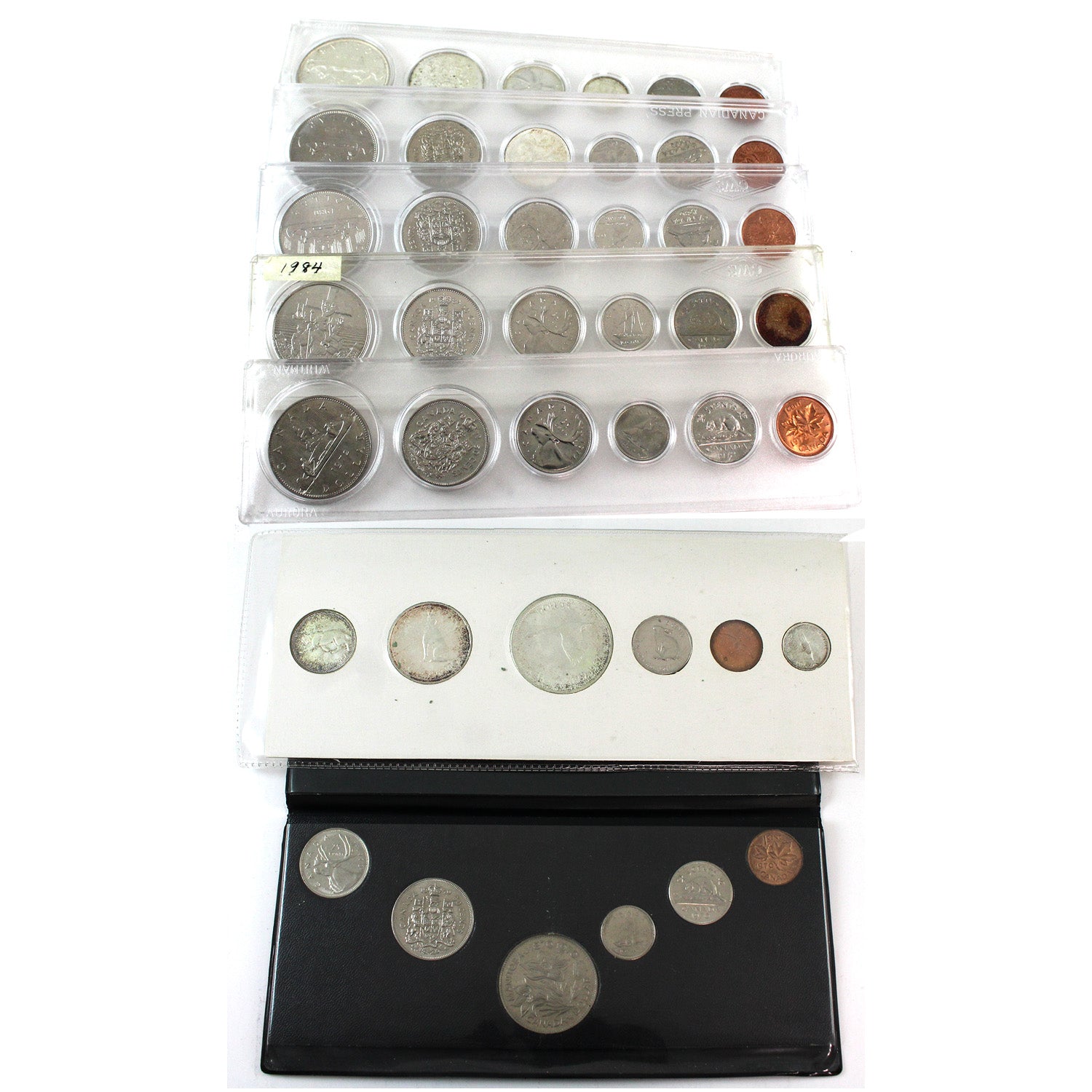 Lot of 7x 1960-1984 Canada Proof Like Sets in Holders (Impaired ...