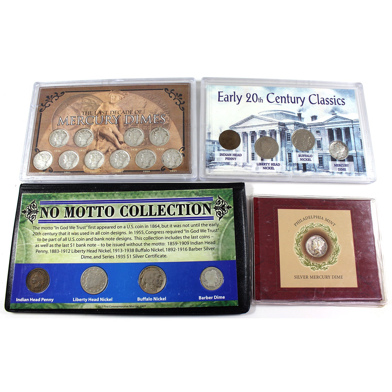 Lot of 4x USA Coin Collection Sets in Folders and Holders, 4 Sets ...